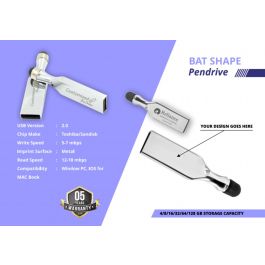 Bat Shape Metal USB Pen Drive
